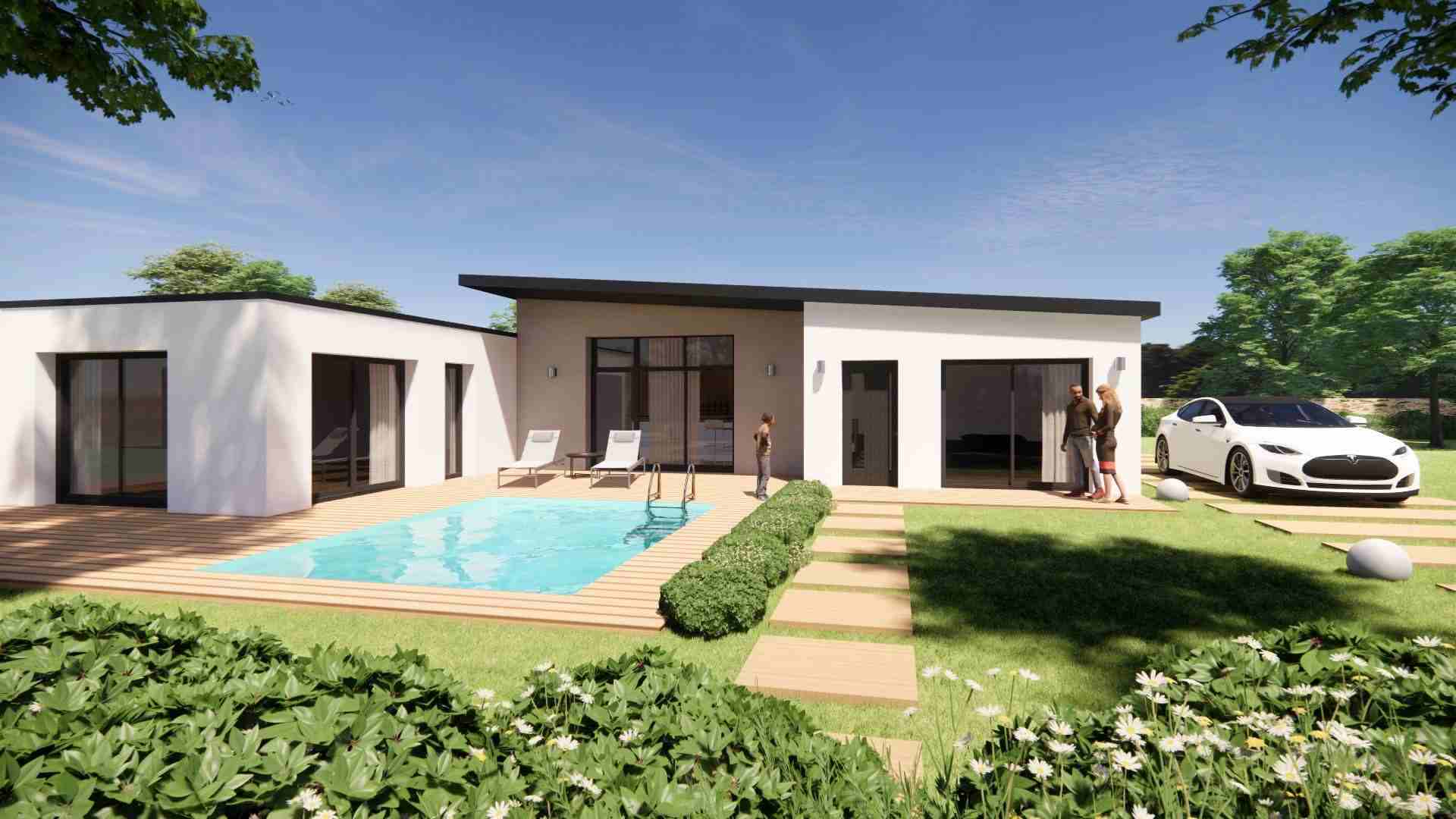Maison Toit Plat Zinc - Maison Archi Toit Plat - Architecte et ...
