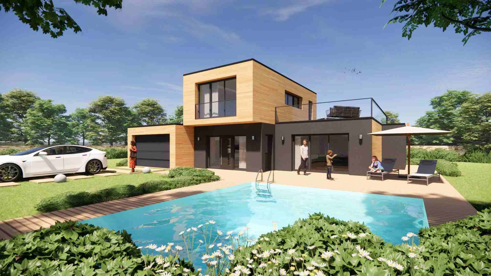 Surélévation Maison Toit Plat - Maison Archi Toit Plat - Architecte et ...